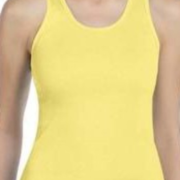 Fitness Etc | Tops | Activewear Cotton Ribbed Tank Yellow New Nwt ...